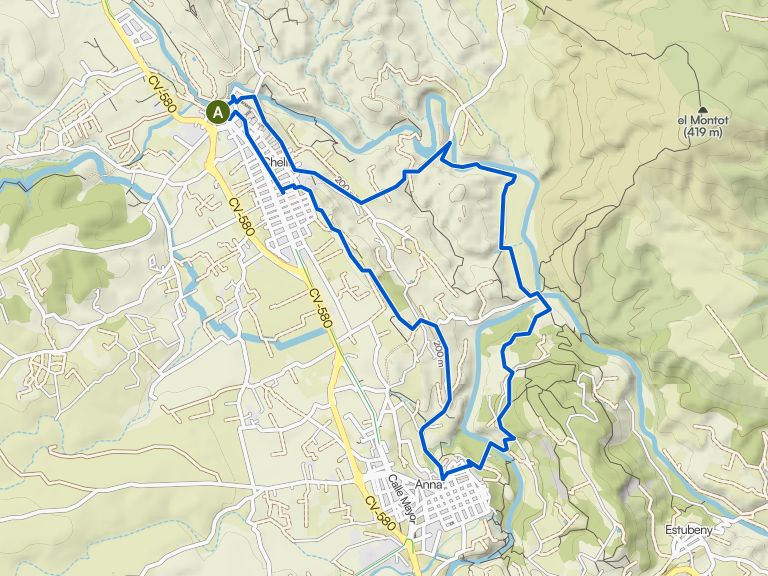 La ruta del agua de Anna — Running circular desde Chella | course | Komoot